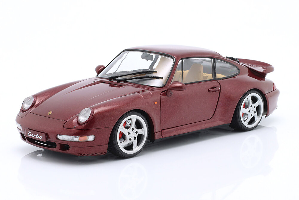 Модель коллекционная SOLIDO Porsche 911 (993) turbo 1997 dark red metallic / порше турбо красный