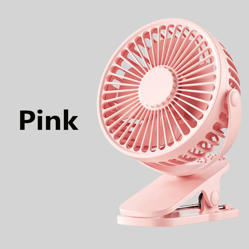 Перезаряжаемый портативный вентилятор USB Mini Wind Power Handheld Clip Fan Небольшой охлаждающий вентилятор Ventilador