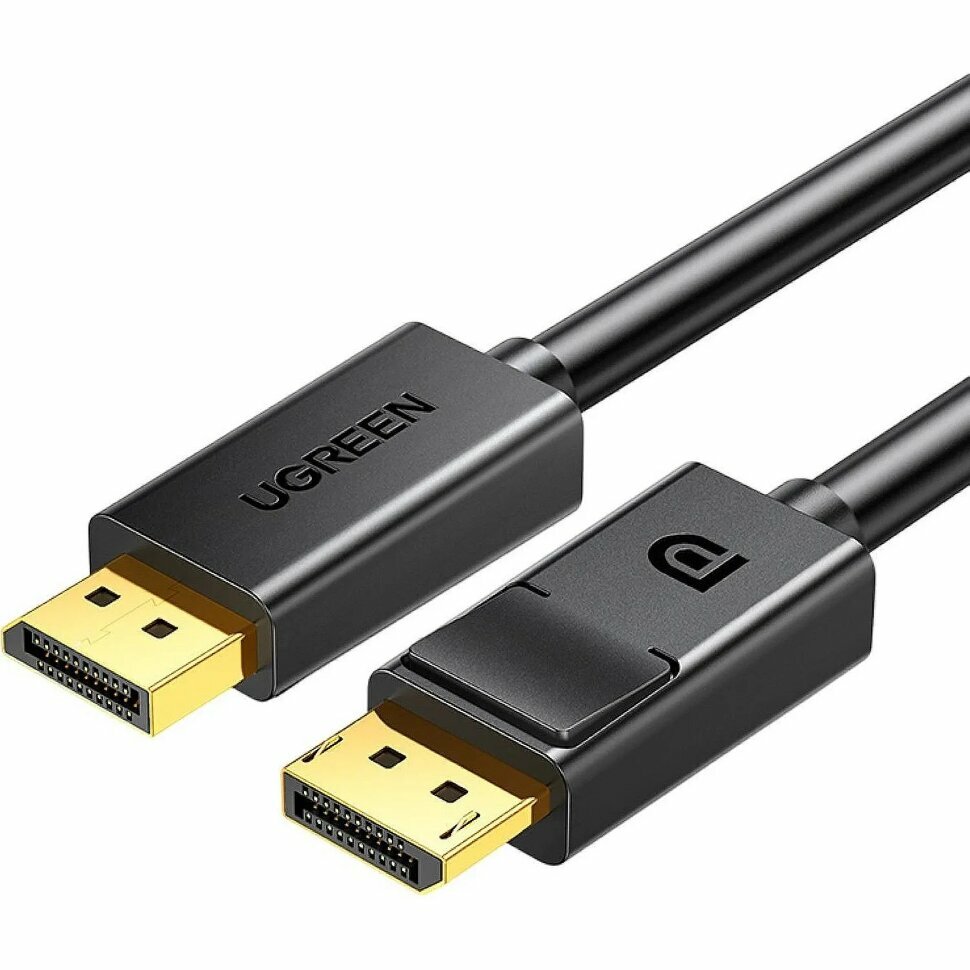 Кабель UGREEN DP102 (10244) DP Male to Male Cable. 1м. черный, 2162390