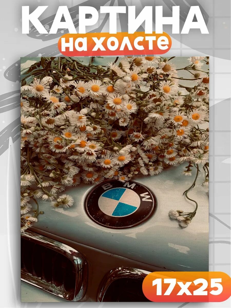 Картина на стену авто Bmw, на подрамнике, 1шт, 25х17 размер.