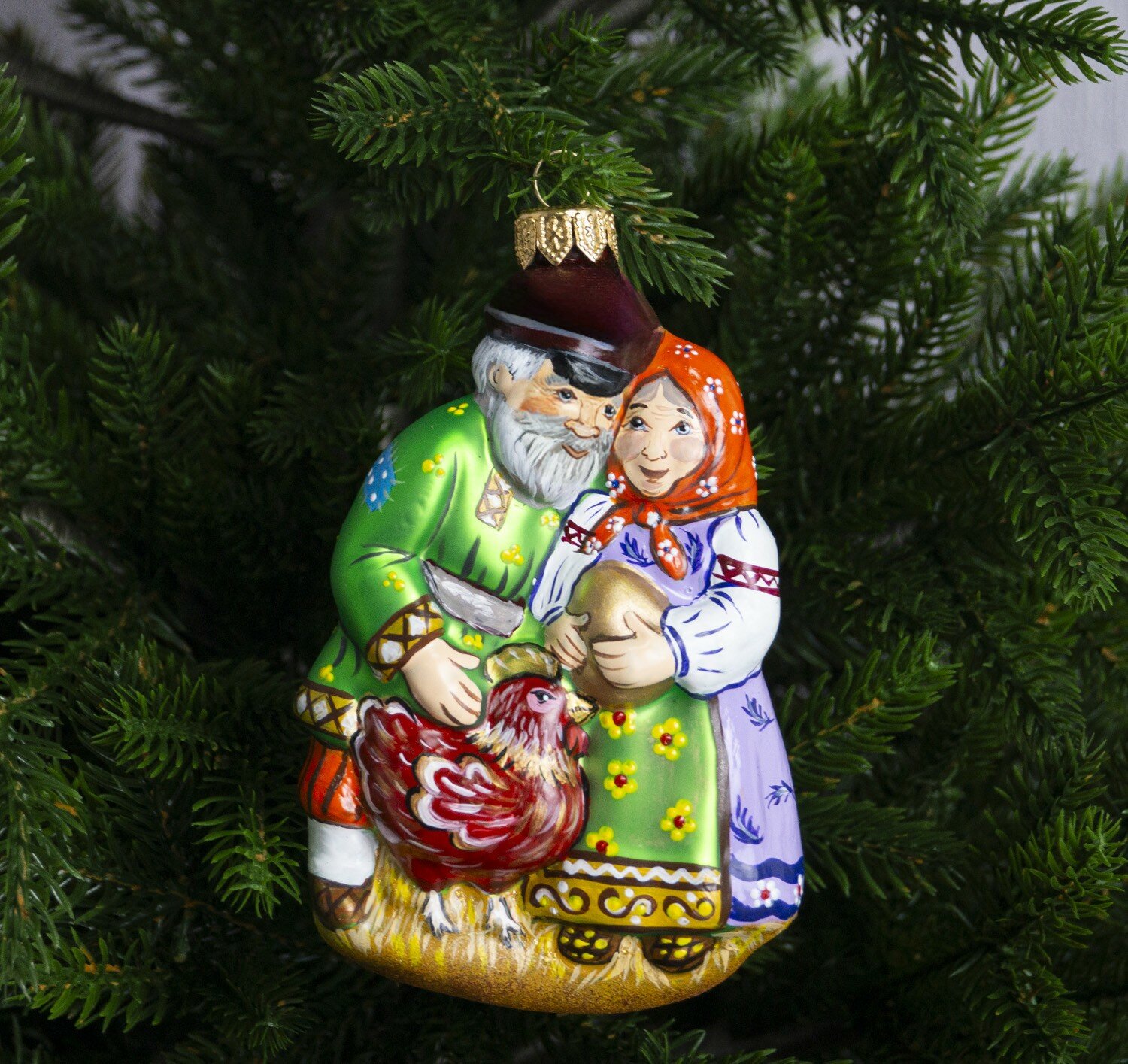 Елочная игрушка Русские народные сказки "Курочка Ряба"