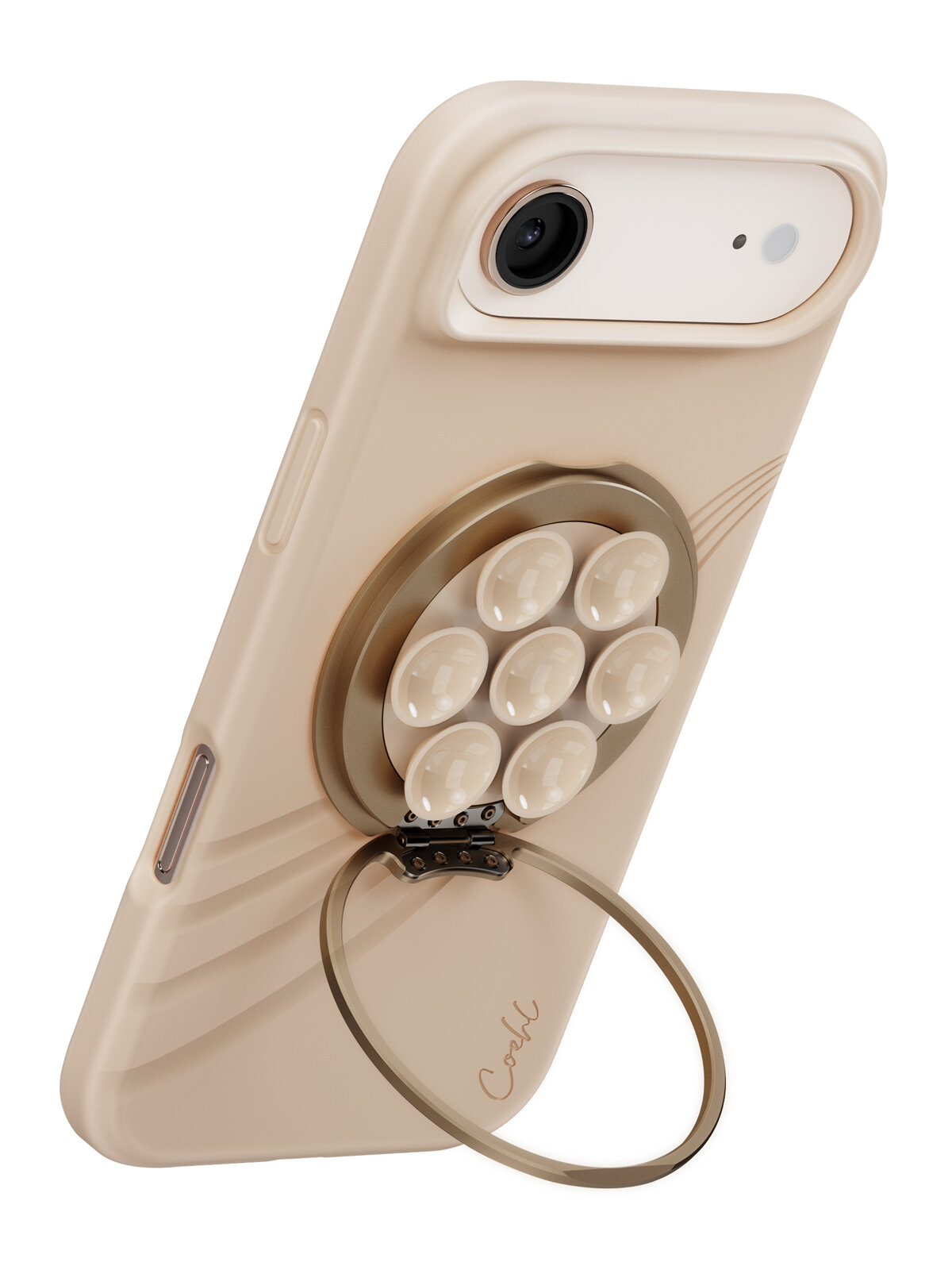 Липпер Uniq для iPhone, COEHL Luna с креплением MagSafe, держатель для телефона, с функцией подставки, с зеркалом