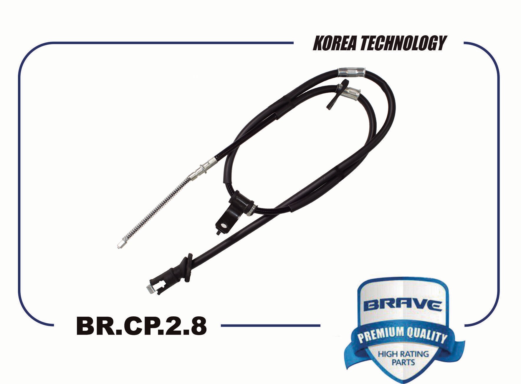 Трос ручного тормоза правый BR. CP.2.8 59770-25000 HYUNDAI Accent-I II BRAVE BRCP28