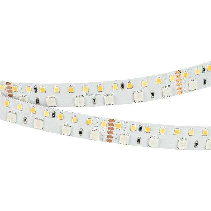 Лента светодиодная RT-BA180-15mm 24V RGBW-MIX 28.8Вт/м IP20 5060/2835 измен. цветов. темпер. (уп.5м) Arlight 022707(2)
