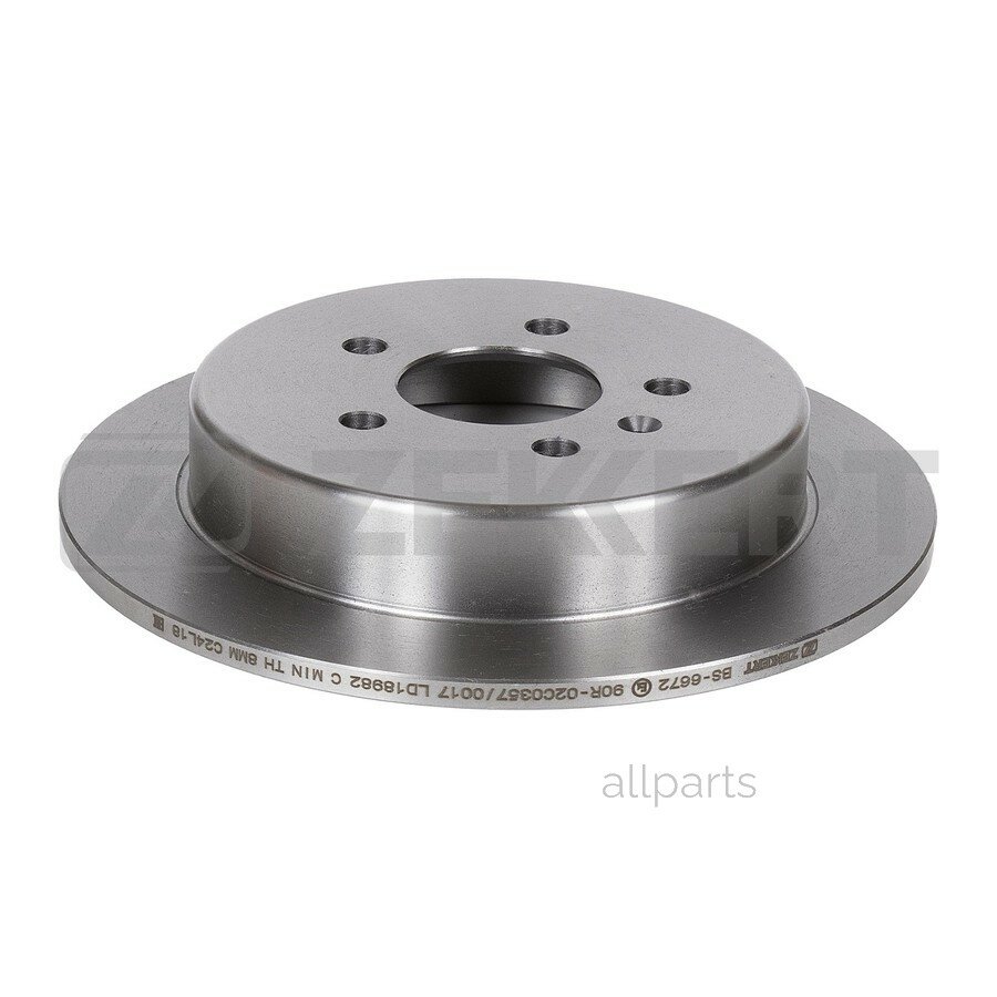 ZEKKERT BS-6672 Диск тормозной задн. Chery M11 (A3) 08-