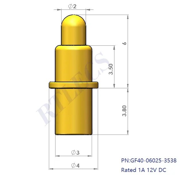 Подпружиненный разъем RTLECS GF40-06025-3538 1A