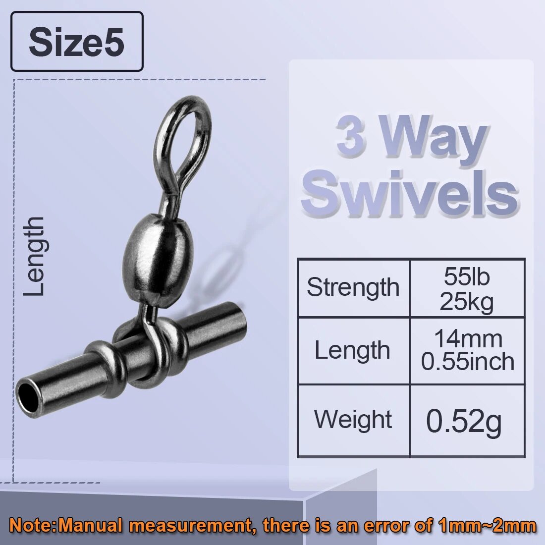 Рыболовные вертлюги 3 Way Swivels, Size5