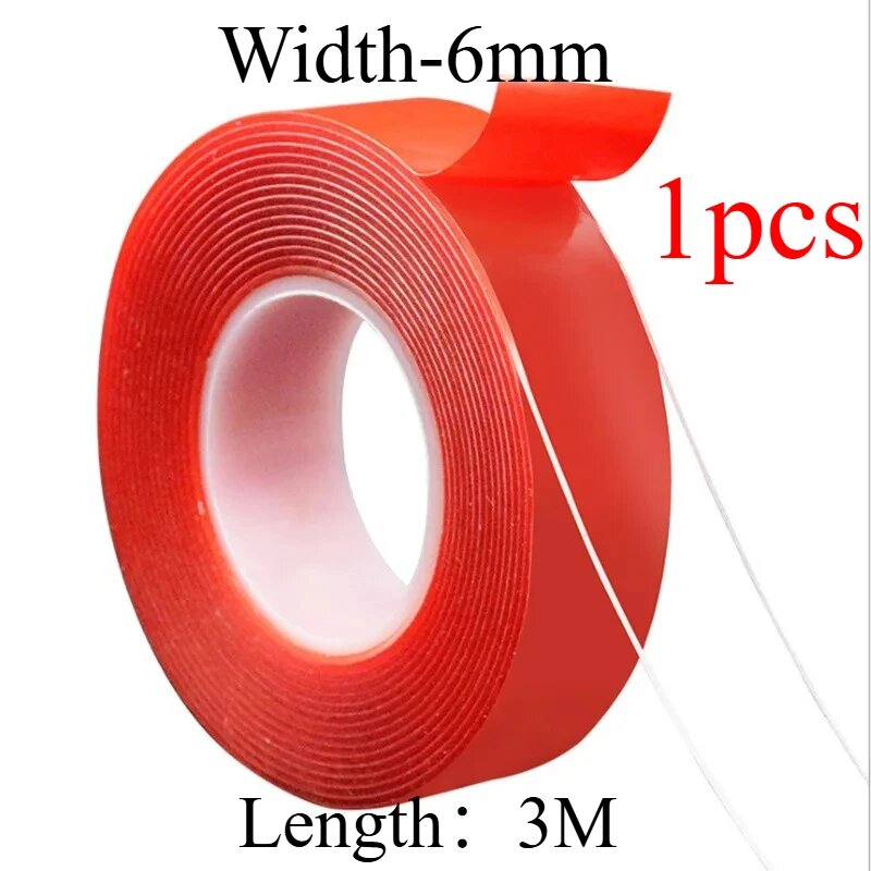 Прозрачный двусторонний скотч 2 шт. 6X3M-1pcs