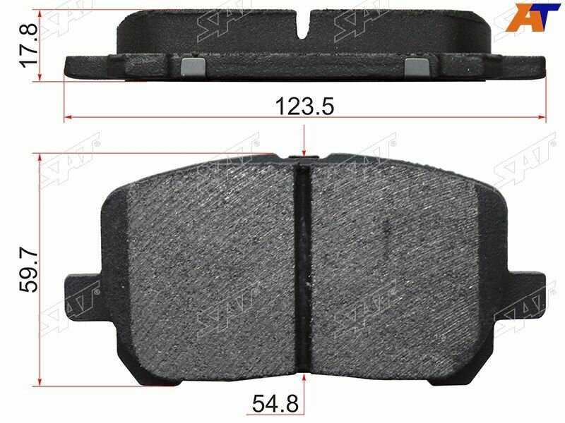 . SAT Тормозные колодки передние для TOYOTA IPSUM ACM2#/NOAH AZR6#/COROLLA MATRIX ZZE13#