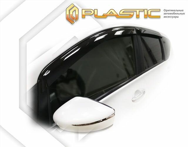 Дефлекторы окон для Nissan Note 2012 2020 Ветровики дверей Черные глянцевые полупрозрачные СА пластик