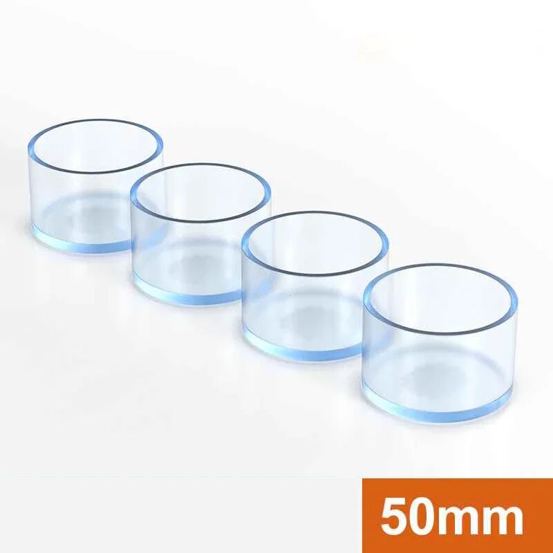 Колпачки для ножек стульев, 50mm, прозрачные, 4 шт.
