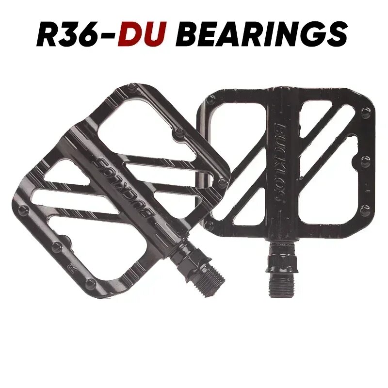BUCKLOS PD-M96 алюминиевые педали для MTB и шоссейных велосипедов Черный, DU Bearing-R36-Black