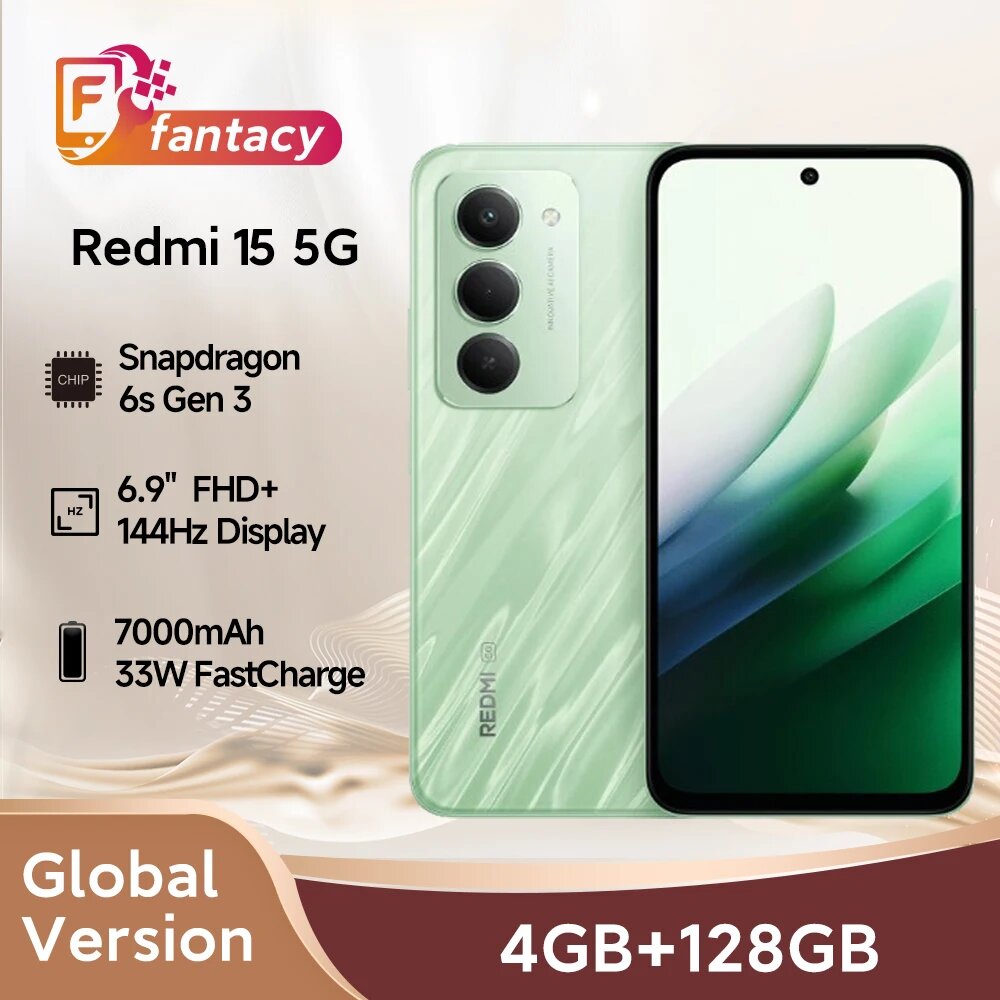 Смартфон Xiaomi Redmi 15 5G, 4/128ГБ, global