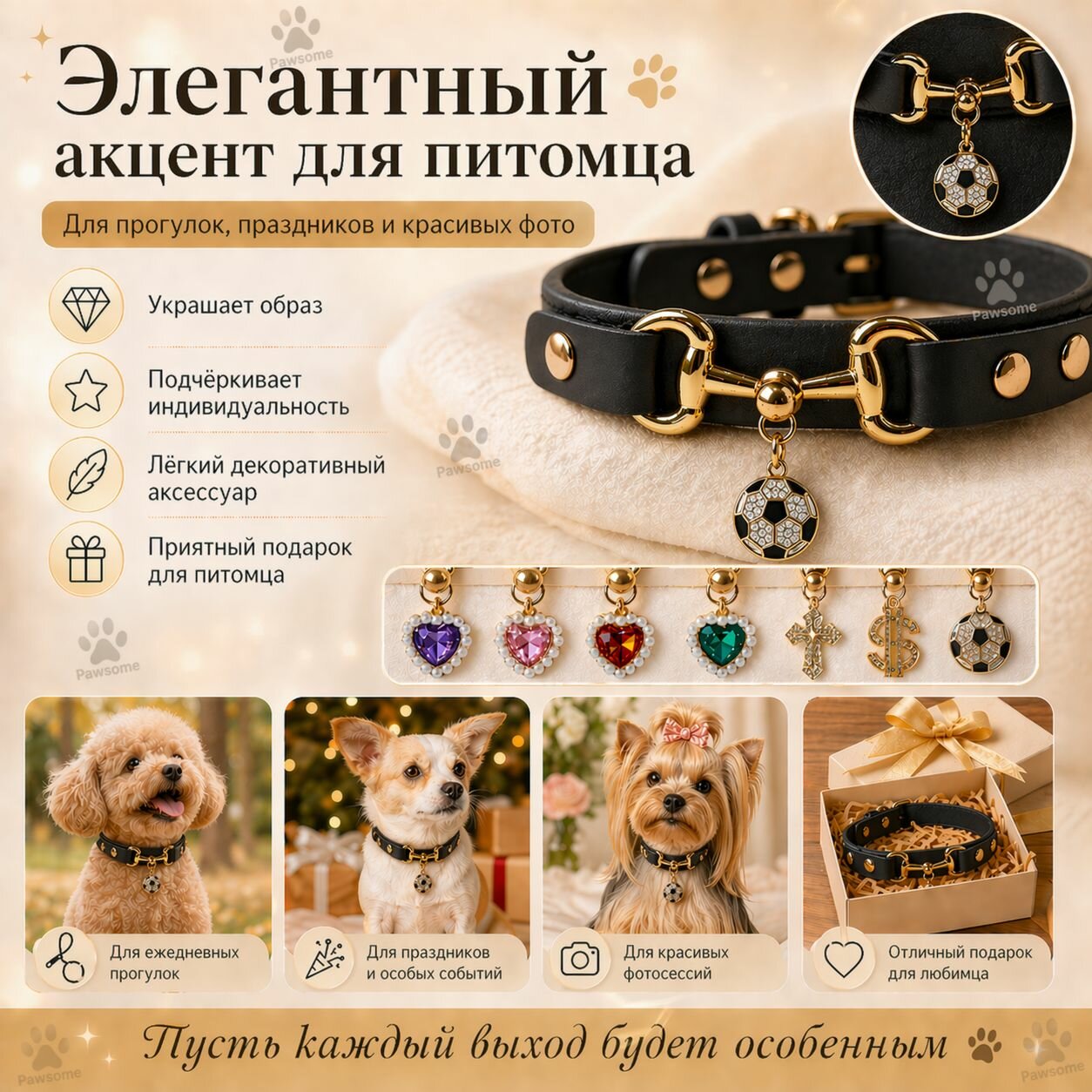 Брелок-ошейник для собак и кошек с перстнем и камнем, люксовый аксессуар для питомца ошейник-брелок для собак кошек аксессуар для питомца люксовый