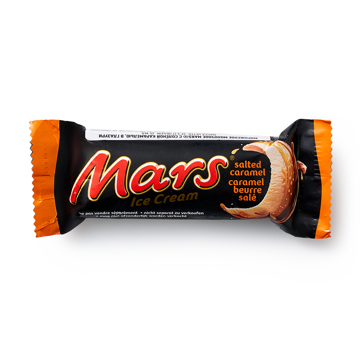 Мороженое Mars, соленая карамель, в глазури, 37,3 г, 1 упаковка