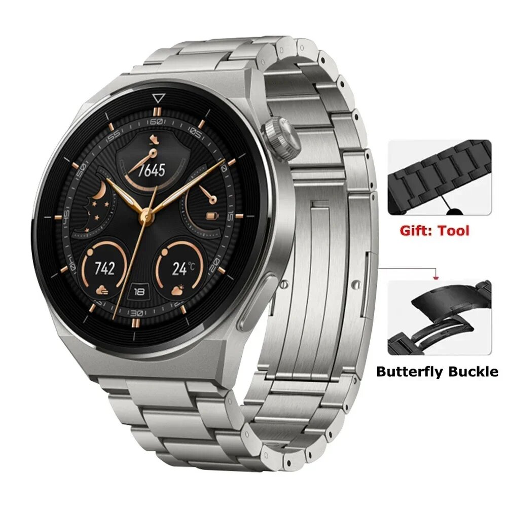 Титановый ремешок FancyWrist Huawei GT 6 46mm Silver-tool
