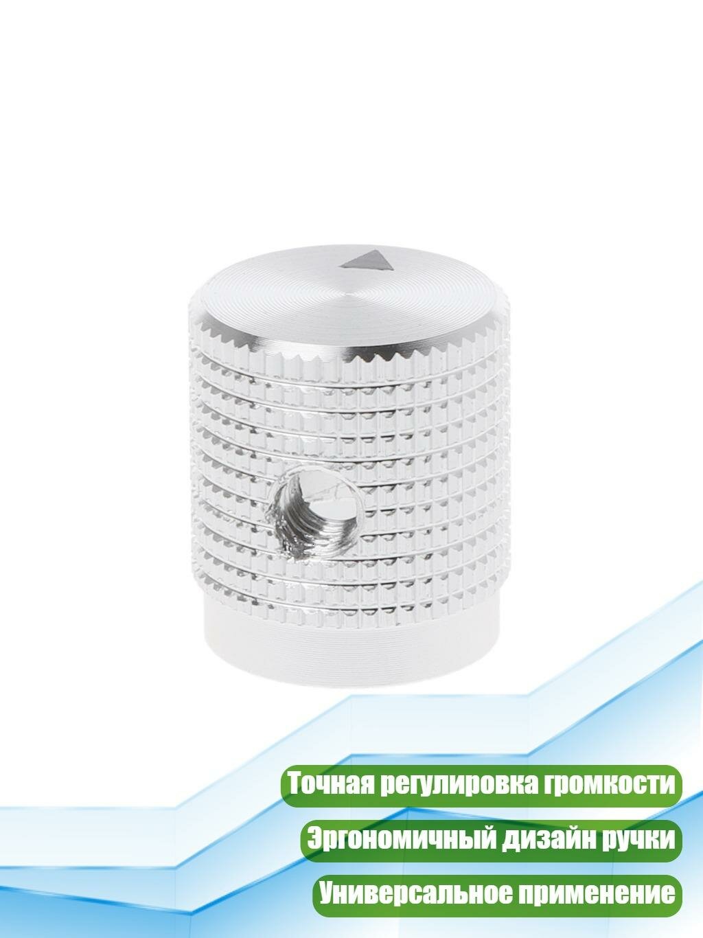 Регулятор громкости с энкодером, серебристый с этикеткой