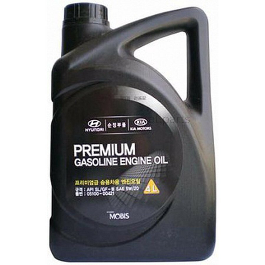 HYUNDAI-KIA 0510000421 5W-20 4L PREMIUM GASOLINE SL масло моторное полусинтетическое