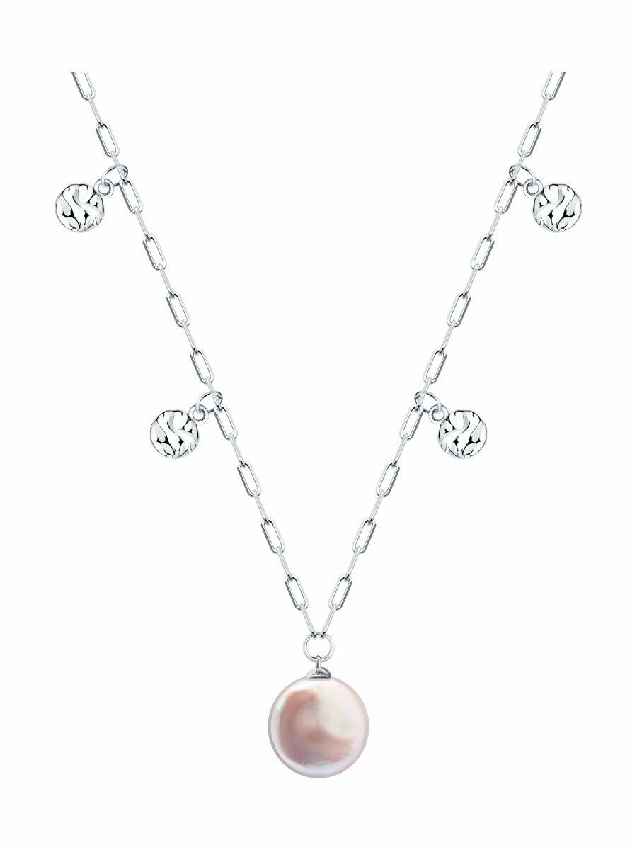 Бусы, серебро, 925 проба, родирование