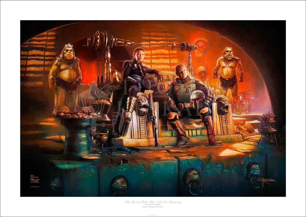 Деревянные пазлы 1000 элементов, подарочная упаковка,50x75cm, Книга Бобы Фетта - Новое начало, подарочный набор для взрослых, продвинутый уровень сборки 5-10.
