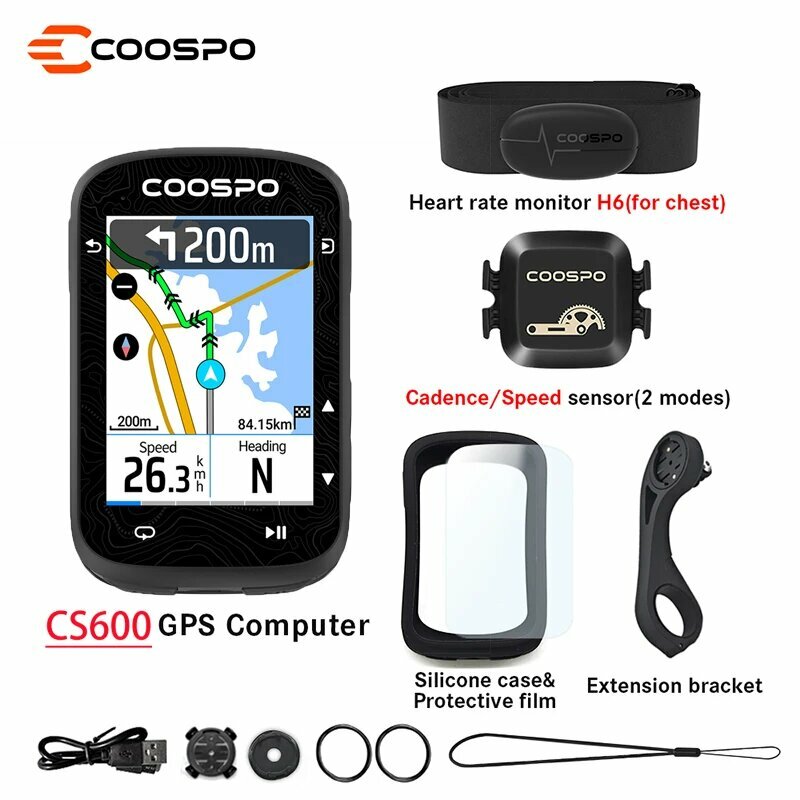 Coospo CS600 GPS велокомпьютер CS600 H6 Bk