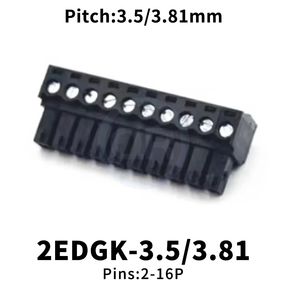 Клеммный блок 2EDGK-3.5/3.81MM черный 2P~16P 3.5 5P