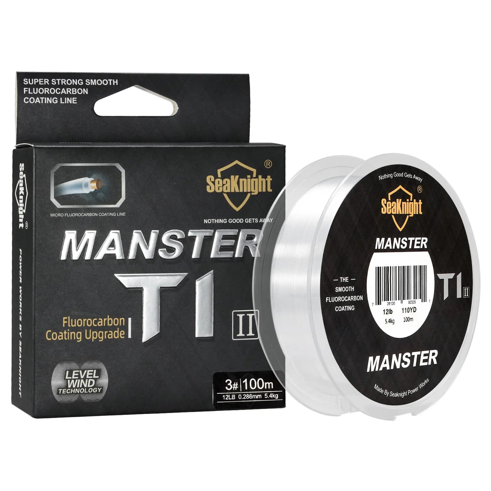SeaKnight MANSTER T1 II Леска для рыбалки 100м 3-35LB 100M 12LB 0.286mm