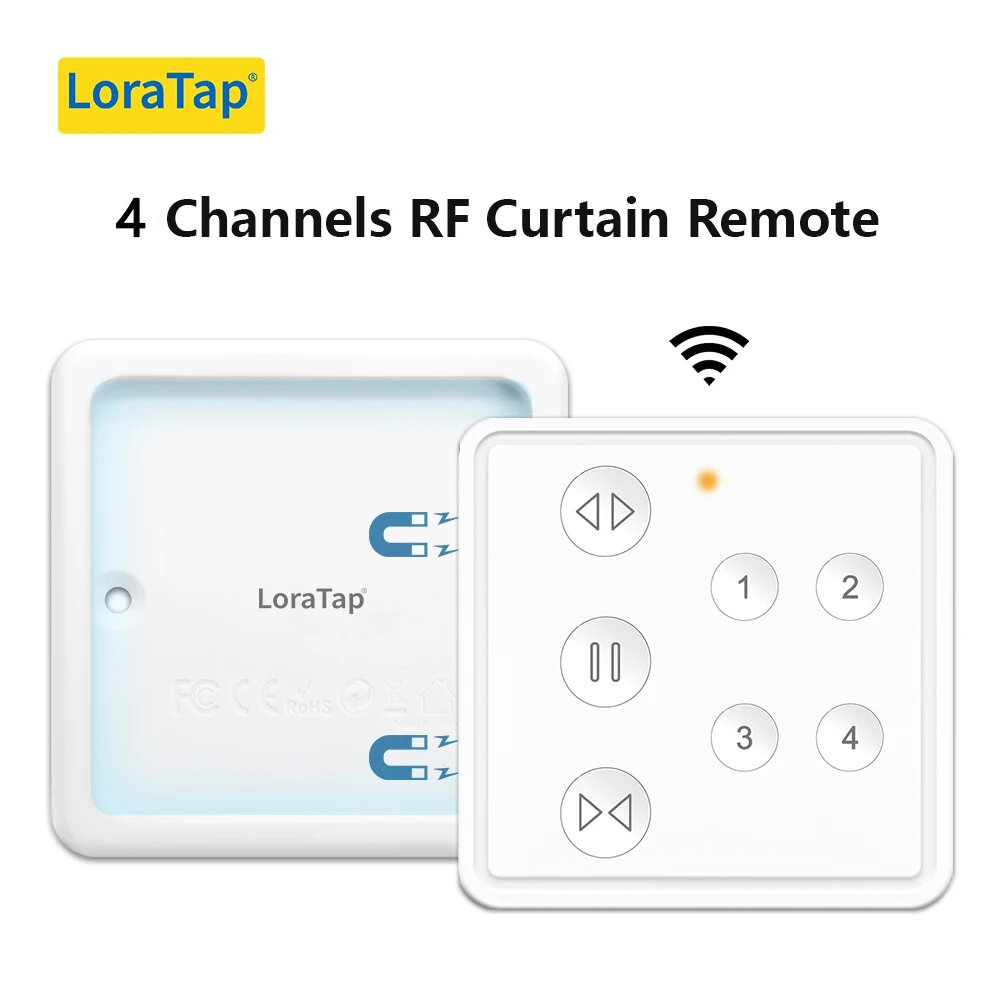 Модуль переключателя штор LoraTap RF+Wi-Fi 4 Channel Remote