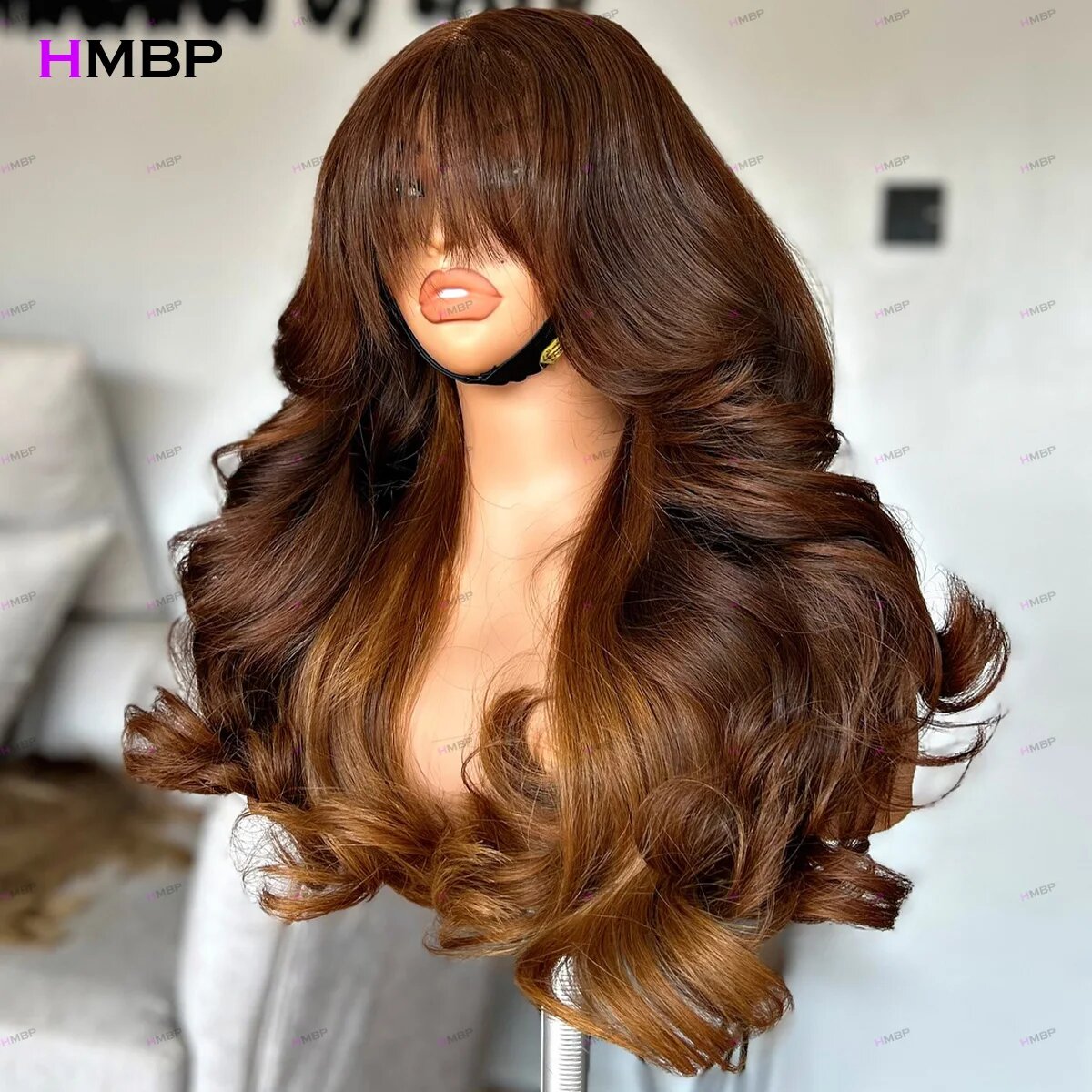 Кружевной парик из человеческих волос HMBP Body Wave 24 дюйма, 350 Density, 13 x 4 HD Lace Wig