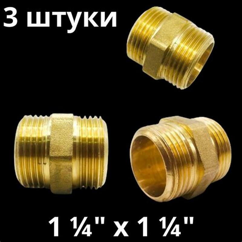 Ниппель латунный резьбовой PA, наружная резьба 3/4"