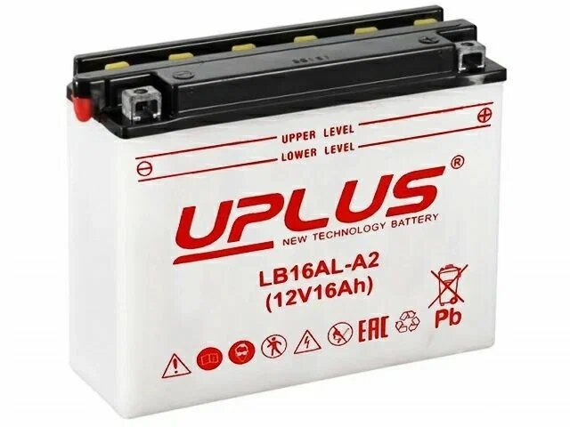 Аккумулятор мото UPLUS AGM LB16AL-A2 16Ah 175A ОП (YB16AL-A2) (205х70х160)