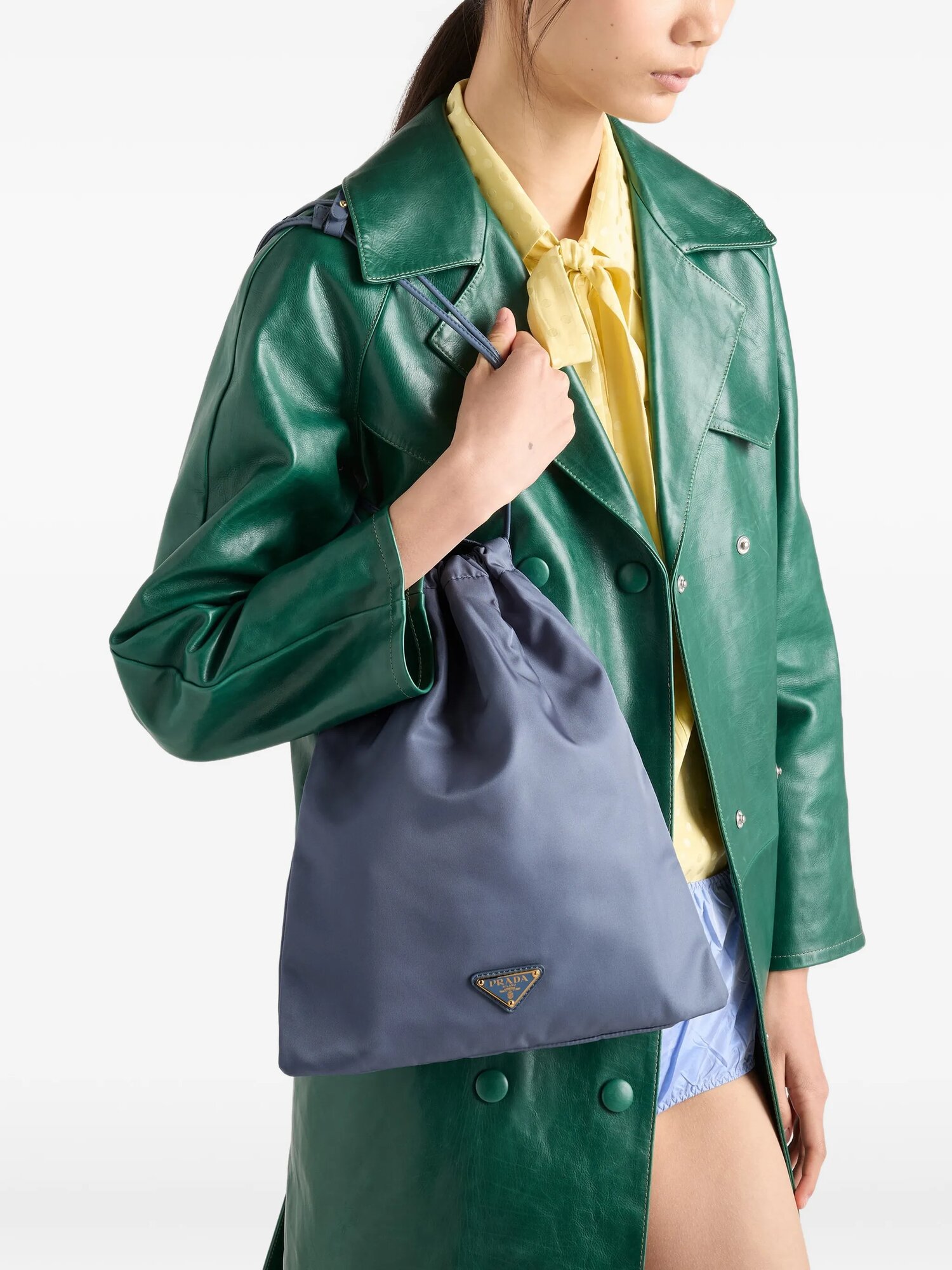 Сумка Prada Wish Re-Nylon, blue — фото 1