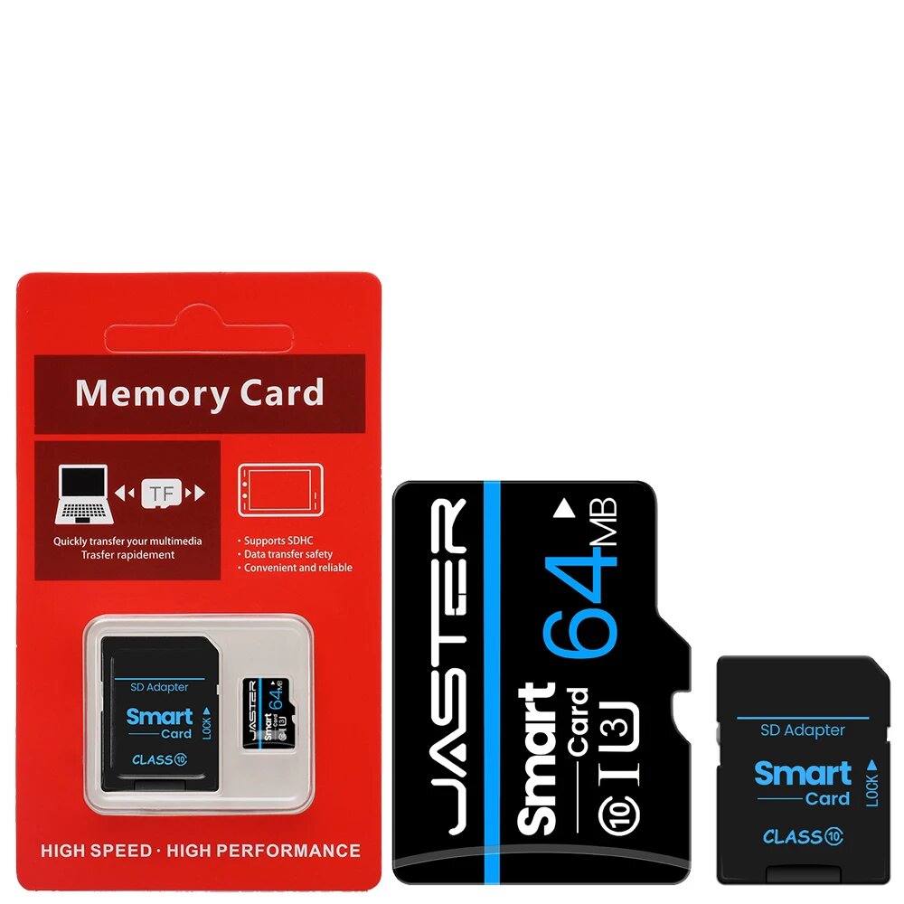 JASTER карта памяти SD 64MB с адаптером