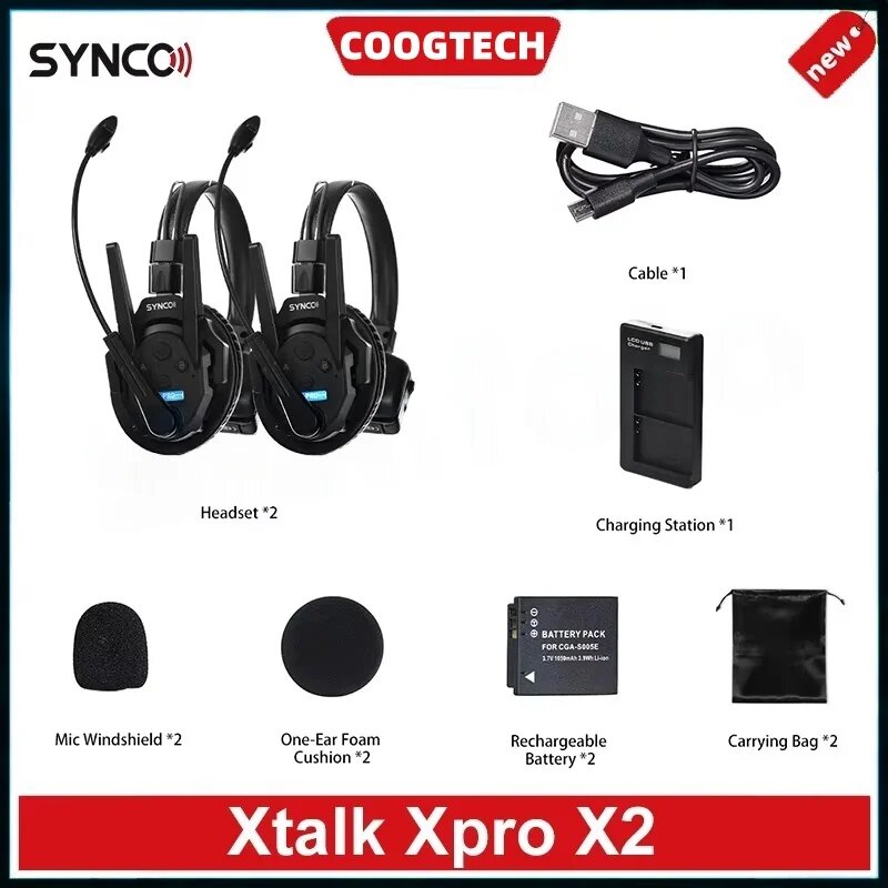 Система беспроводного интеркома Synco Xtalk XPRO 2.4G Full-Duplex X2 X3 X5 X9 для удалённых наушников для съёмок кино и телевидения в студию