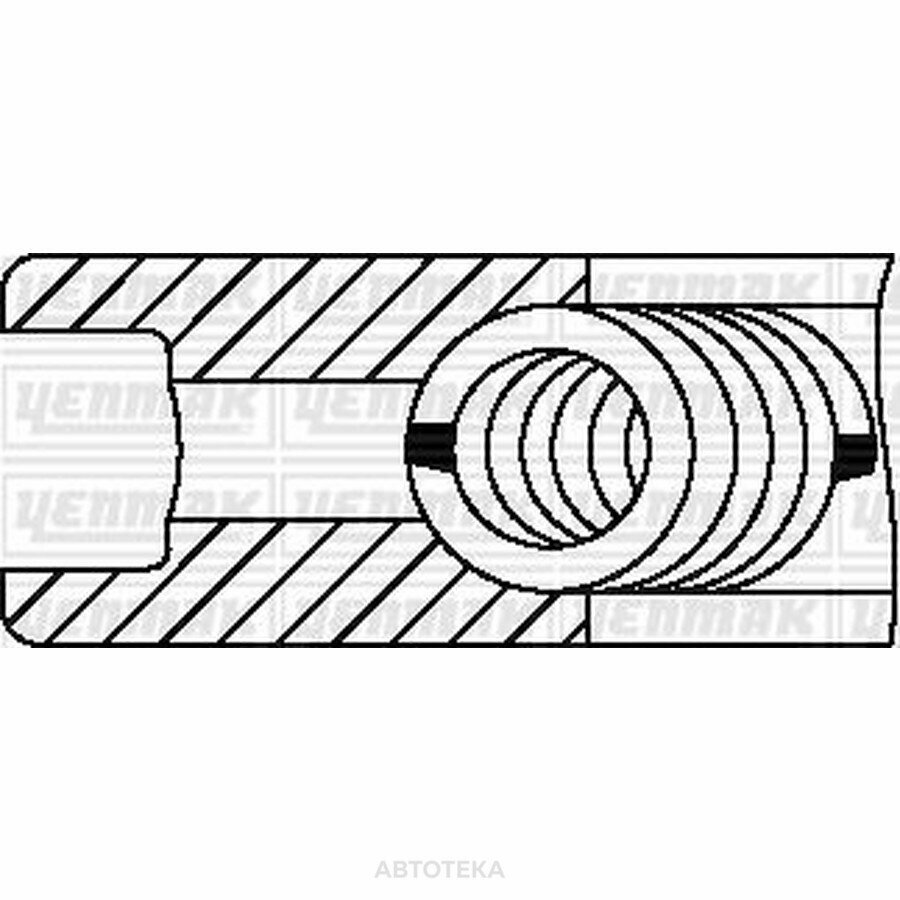 8990 mm. Кольца поршневые ком-т STD YENMAK 9109966000
