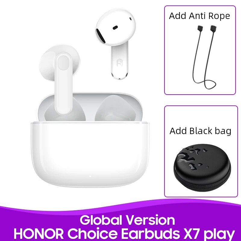 HONOR CHOICE Earbuds X7 Play White N Black Bag
