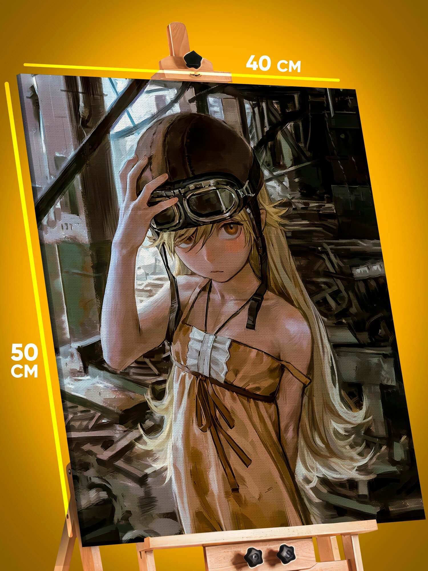 Картина на стену интерьерная на холсте с подрамником 40х50 Monogatari Аниме Цикл Историй