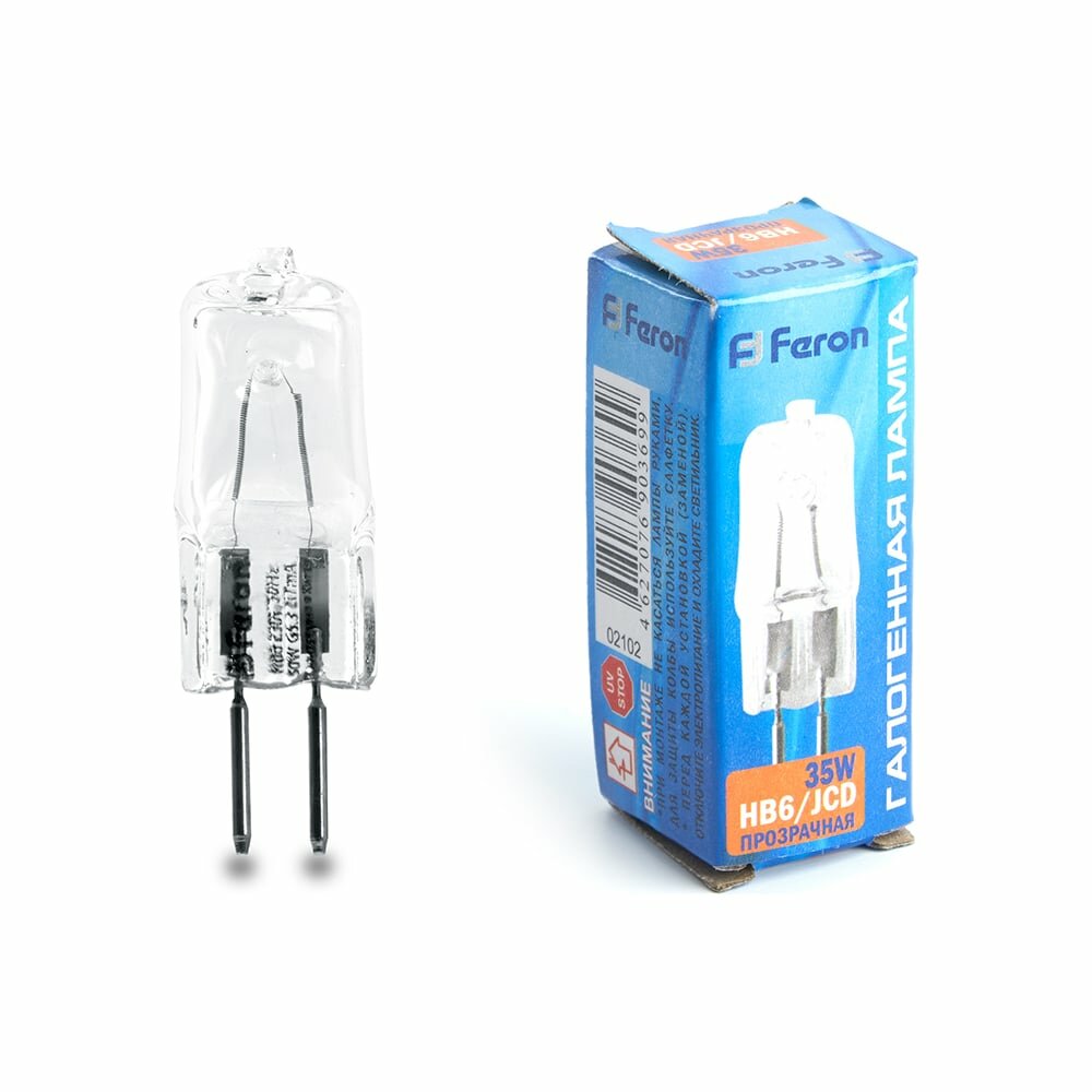 Галогенная лампа FERON 35W, 230V, JCD/G5.3, HB6 02102