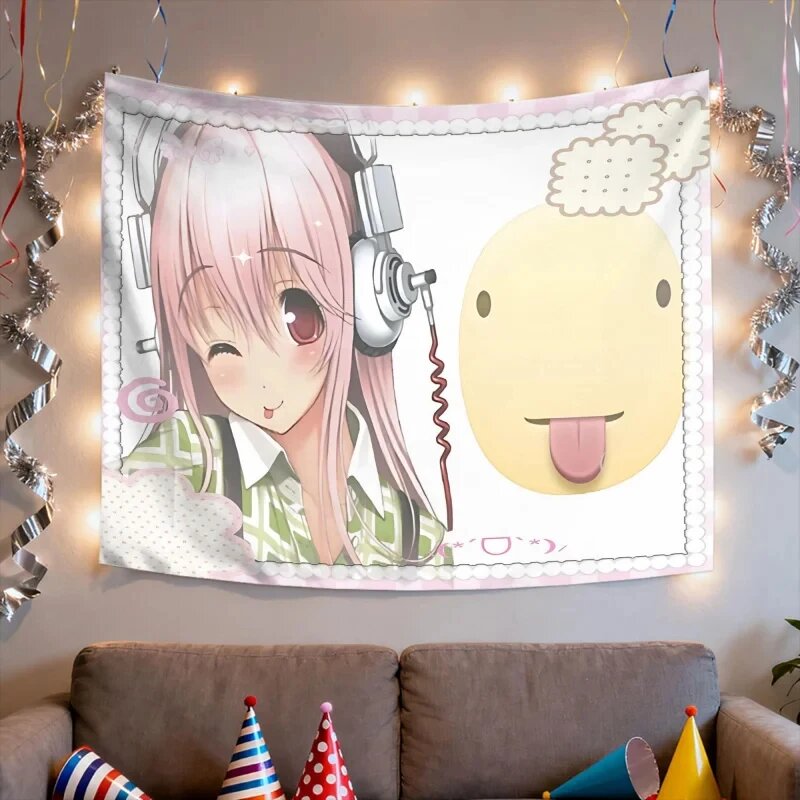 Гобелен Super Sonico, аниме декор для дома — фото 1