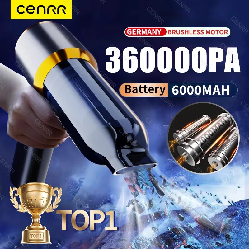 CENRR Мини автомобильный пылесос MAX Silver 2hepa