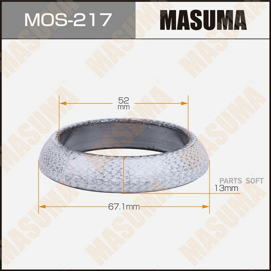 Кольцо глушителя 52 x 67,1 x 13 Masuma Logan MASUMA MOS217 | цена за 1 шт