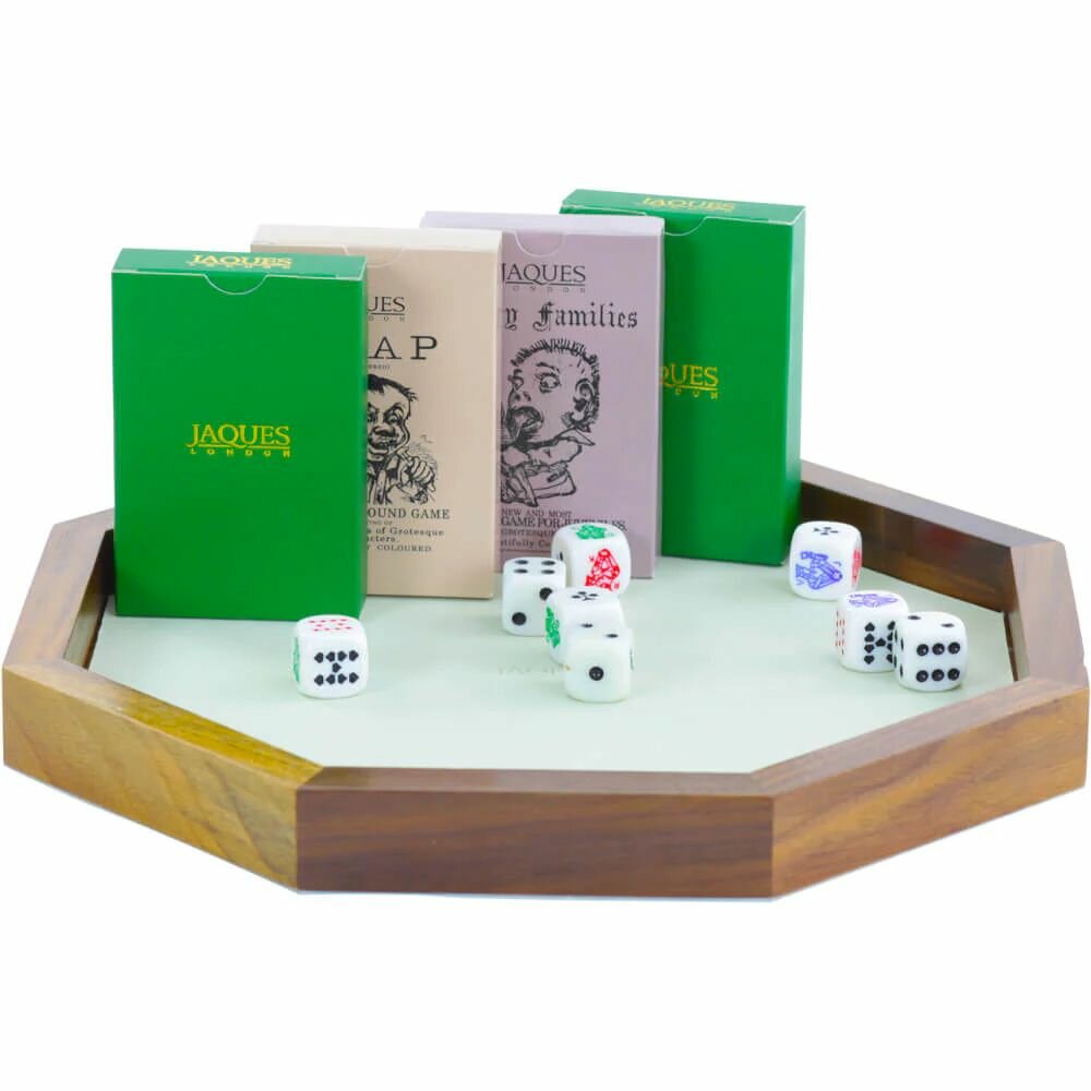 Jaques London Набор для покера Black Walnut Dice Tray