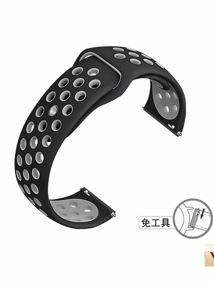 Силиконовый спортивный ремешок для Huawei GT6 Pro / GT5 Pro / GT4 / GT3 / Watch5 / Watch4 / Buds, Honor Watch5 / Magic1 / Magic2, 20/22 мм, дышащий браслет для умных часов