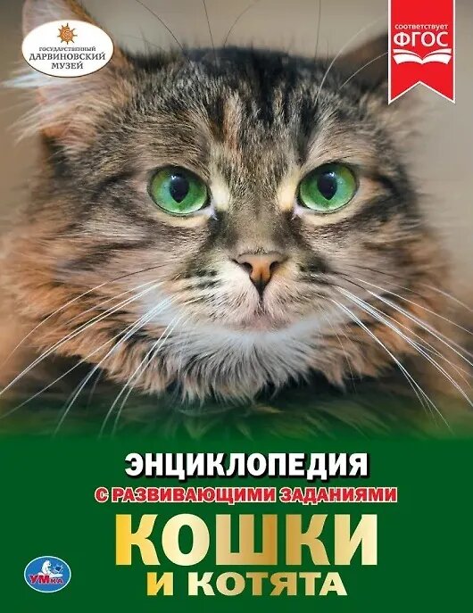 Кошки и котята. Энциклопедия с развивающими заданиями