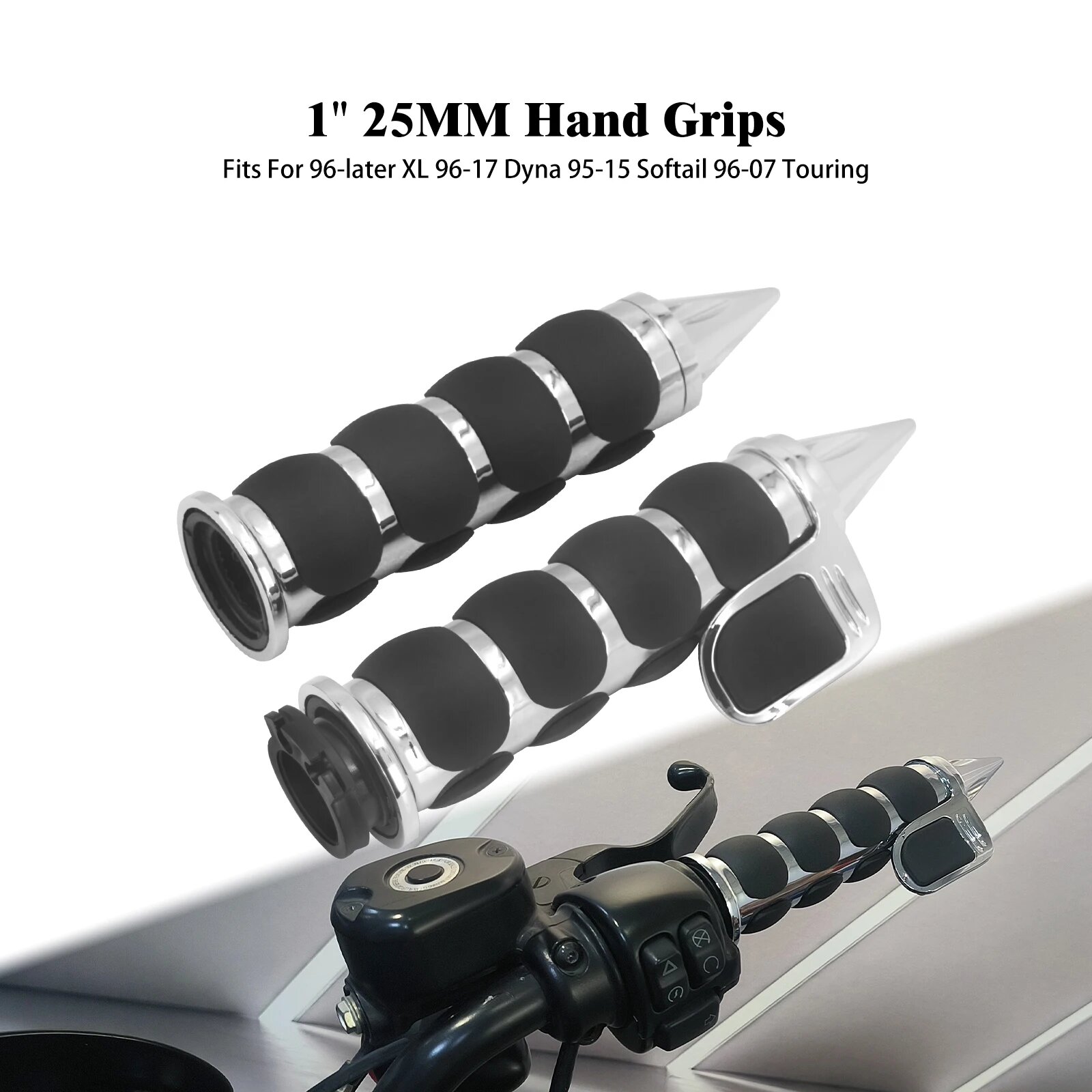 Алюминиевая ручка для мотоцикла, руль 1 дюйм, 25 мм, для Harley Sportster XL Dyna Hand Grips E