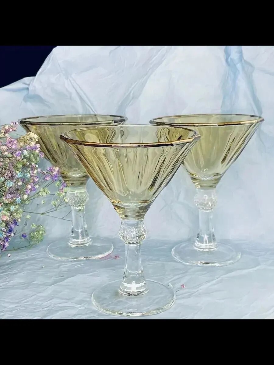 Креманки 6 шт, стеклянные, 205 мл