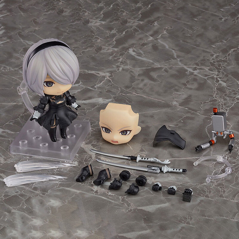 Фигурка NieR: Automata YoRHa Type B No.2, коллекционная модель ПВХ, Q-стиль, в комплекте со станиной и оружием