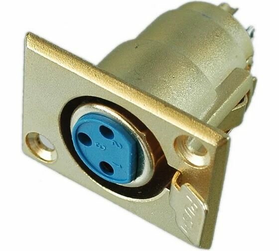 Разъем XLR 3P штекер Pro Legend металл на корпус, Gold, PL2191