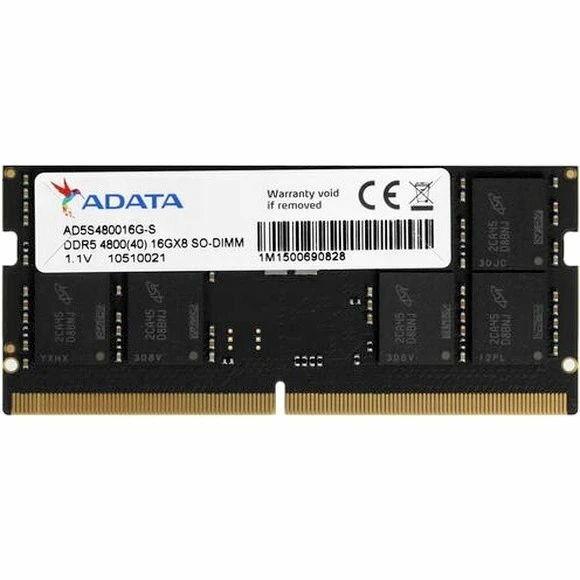 Оперативная память ADATA, DDR5, 16GB (1x16GB), 4800MHz, CL40, SO-DIMM