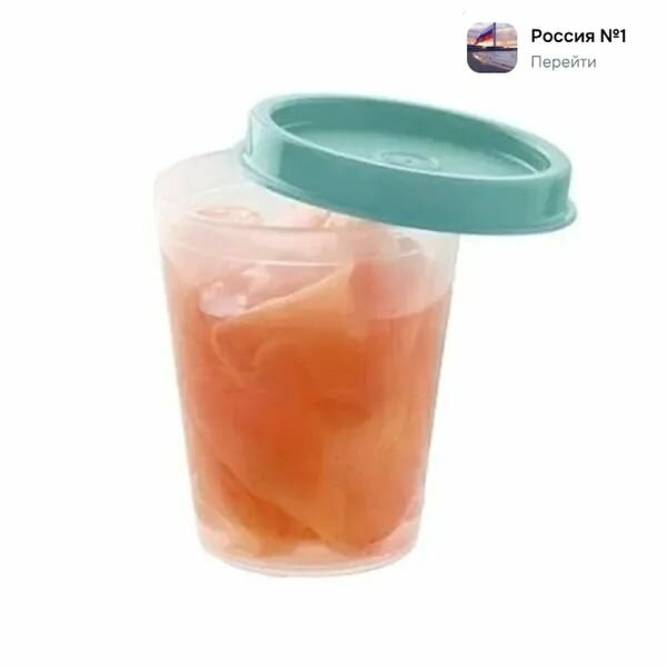 Контейнеры Tupperware Гастроемкость, 2 шт, с синими крышками, прозрачные, для хранения еды на кухне, компактные и удобные — фото 1